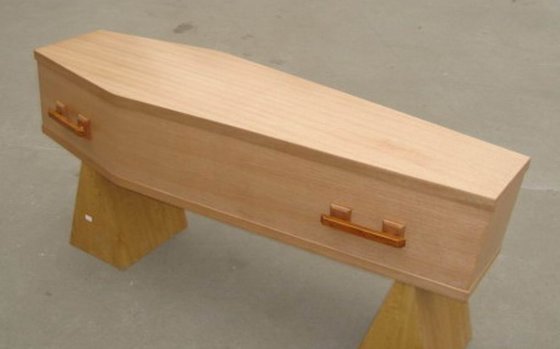 Customized Caskets Plywood Veneer Cardboard Coffins With Flat Lid