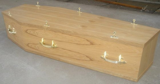 Customized Caskets Plywood Veneer Cardboard Coffins With Flat Lid
