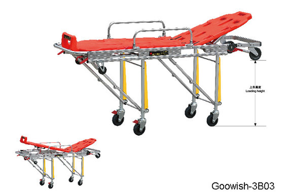 Aluminum Alloy Ambulance Stretcher , Auto Loading Stretcher Folding Elevator