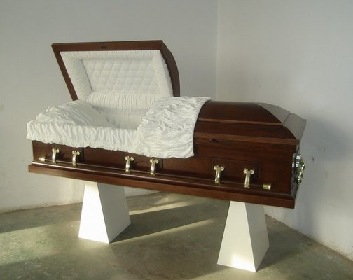 American Half Couch Cardboard Coffins funeral Caskets Velvet Lined