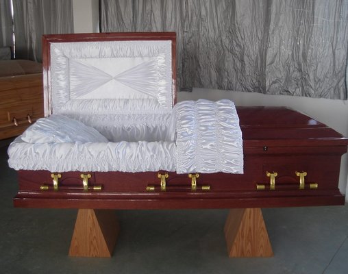 American Half Couch Cardboard Coffins funeral Caskets Velvet Lined