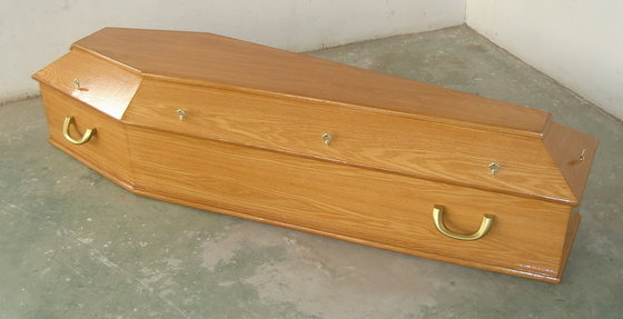 Full Couch French Style Cardboard Environmental Coffins with Convex Lid Satin Lined
