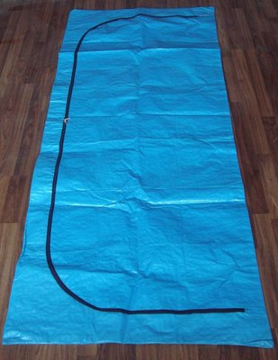 Chlorine Free Blue Woven PE and PP Body Bags 6 Rivets Secured Handles