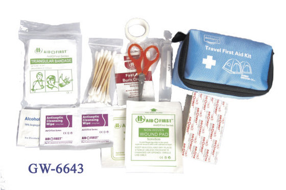 PVC Coated Nylon Bag Travel First Aid Kits For Illness Or Injury Care