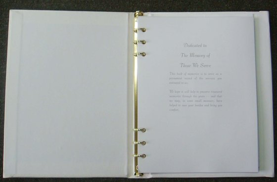 White Praying Hands Gold Stamped Funeral Memorial Books , Registry Book For Funeral