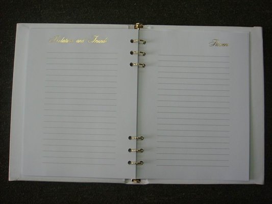 White Praying Hands Gold Stamped Funeral Memorial Books , Registry Book For Funeral
