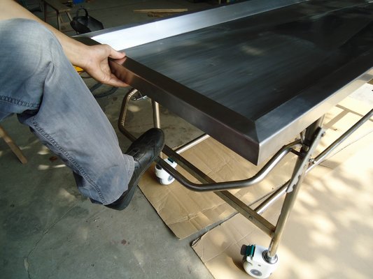 Adjustable Mortuary Equipment Embalming Operating Autopsy Table of Stainless Steel