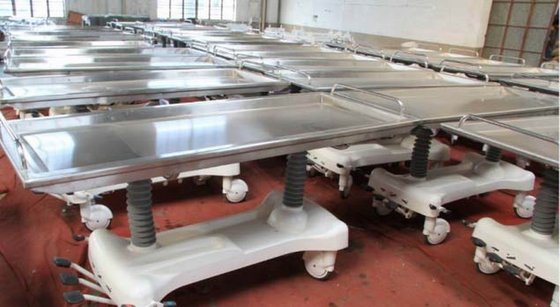 Stainless Steel Mortuary Equipment Top Hydraulic Embalming Table Adjustable
