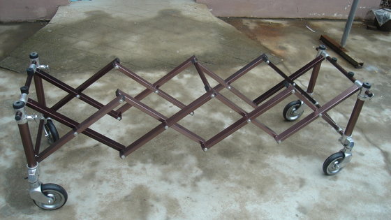 6Inch Wheel Anodiezed Aluminium Church Truck Mortuary Equipment with 4 or 5 X Frame