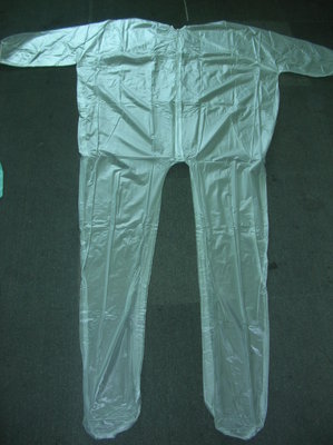 4Mil 5Mil 6Mil Thickness Clear or White Mortuary Garments Vinyl Unionalls Heat Sealed
