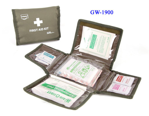 Nylon bag first aid box contents hand - carry easy to take for untrained people