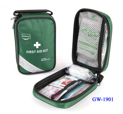 Nylon bag first aid box contents hand - carry easy to take for untrained people