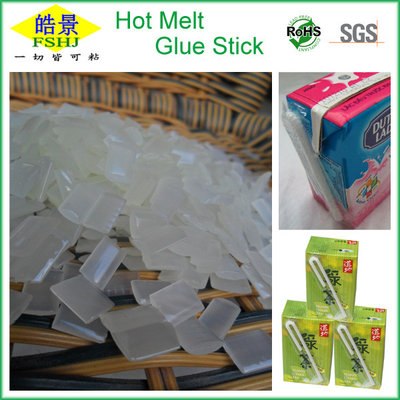Resin Hot Melt Glue Pellets for Drink Packaging , White Color Granule EVA Base