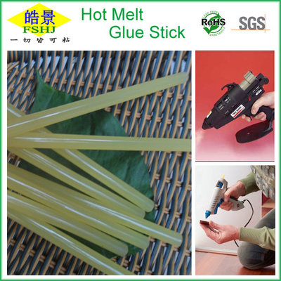 Silicone Yellow Hot Melt Glue Sticks , EVA 7mm Hot Glue Sticks Non Toxic