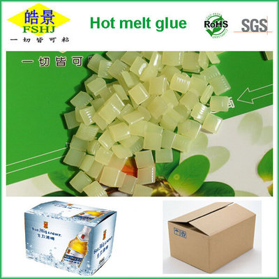 Packaging EVA Hot Melt Adhesive Cold Resistant , Carton Sealing Hot Melt Glue Granule