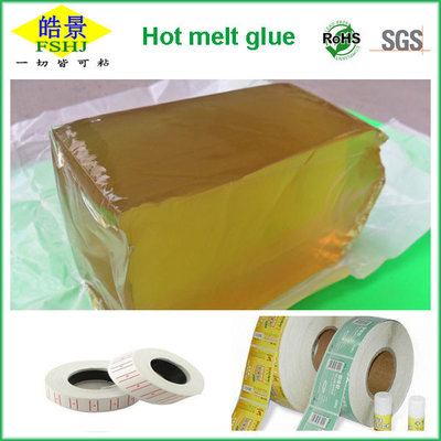 Yellow Transparent Hot Melt Adhesive Block Shape For Label CAS 24937-78-8
