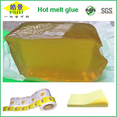 Yellow Transparent Hot Melt Adhesive 4000CPs@170℃ For Price Label - No Smell