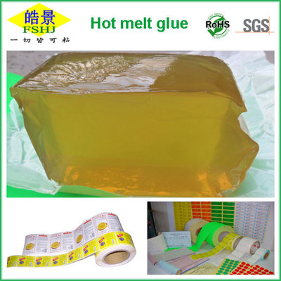 Label Hot Melt Pressure Sensitive Adhesive With Yellow Transparent Block