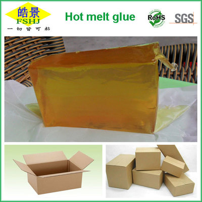 EVA Yellow Block Hot Melt Pressure Sensitive Adhesive For Box Packing Machine