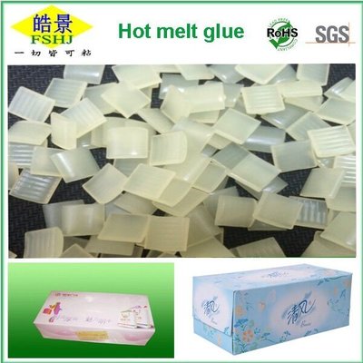 Box Packing Eva Based Hot Melt Adhesive , Yellow Transparent Hot Glue Granule