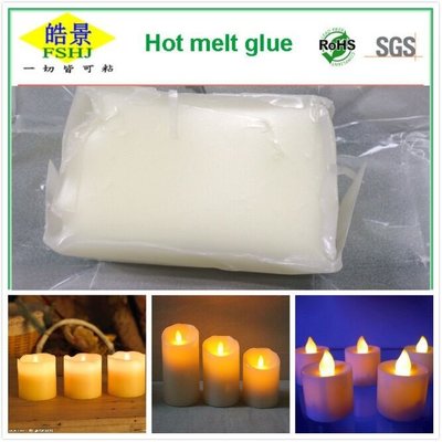 Pressure Sensitive Hot Melt Adhesive , White EVA Hot Melt Glue Electronic Candle Adhesives