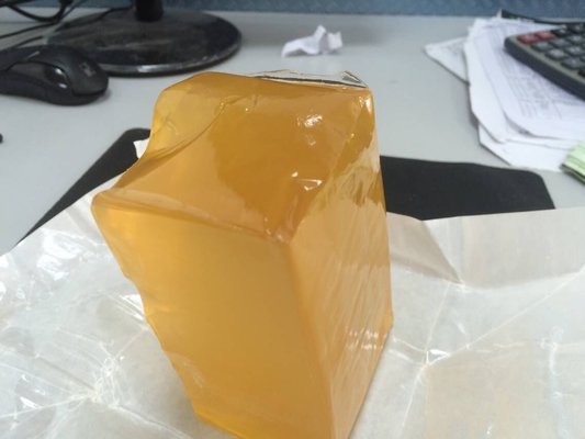 No Drawing EVA Yellow Transparent Hot Melt Adhesive Block >15N/In