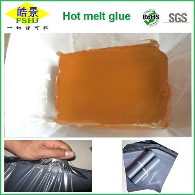 Dark Yellow EVA Transparent PSA Hot Melt Adhesive For Delivery Bags Sealing