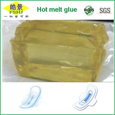Yellow Transparent High Temperature Glue Block For Hygiene Products , Good Heat Resistance