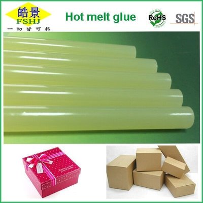 Light Clear Yellow Colored Hot Melt Glue Sticks No Attaching For Gift Box Bonding