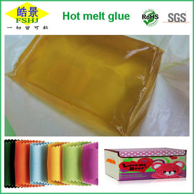 Yellow Hot Melt Pressure Sensitive Adhesive Block Shape For Fabric Non Woven Making