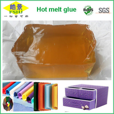 Pressure Sensitive Hot Melt Adhesive Yellow Block For Fabric / Mattress Sponge Bonding