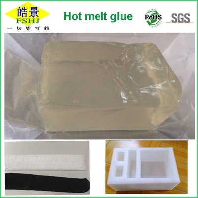 Pure Clear Hot Melt Adhesive Block Strong Initial Stickiness Hot Melt Pressure Sensitive Adhesive For EPE Foam