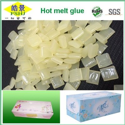 EVA Light Yellow Hot Melt Pellets No Drawing And High Bonding Strength For Box Packing