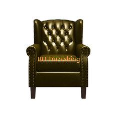 America modern style Single sofa used Cow leather covered high density sponge for Lobby seating furniture
