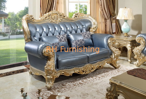 Luxury Sofa sets FACTORY direct sales price for Imported Italy Leather cushion and upholstered for Villa living rooms supplier