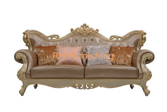 Italy Leather Luxury Sofa sets 1+2+3  for Villa living room used upholstered furniture made inChina factory direct price supplier