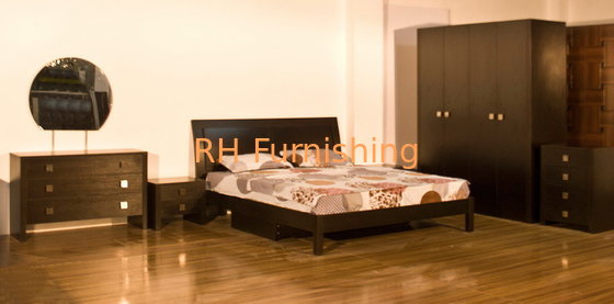 Good Quality Home Furniture,Panel Bedroom Suite,Bedroom Set,Wood Bed and Wardrobe,Nightstand,Dresser with Mirror,Amorie supplier