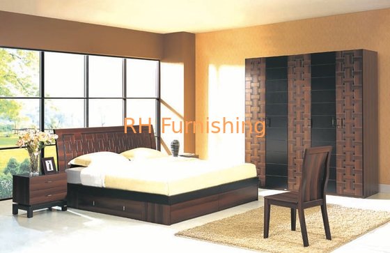 Cheap Price Home Furniture,Panel Bedroom Set,MDF Bed and Wardrobe,Nightstand,Dresser with Mirror,Amorie,Chest supplier