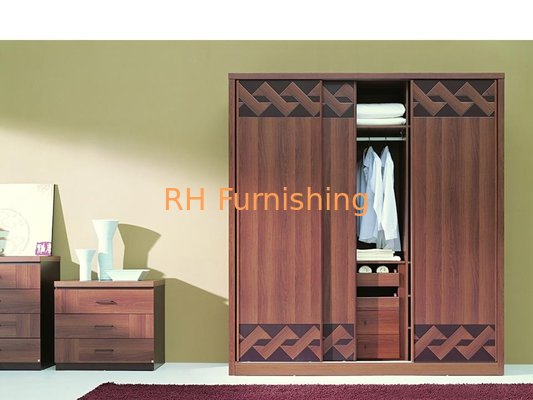 MDF/Chipboard/Plywood Faced Melamine/Laminate Sliding Door Wardrobe supplier