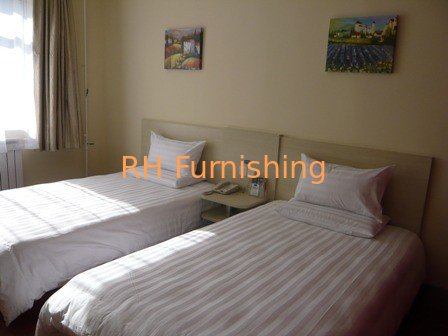 MDF/Melamine Hotel Bedroom Furniture Collection,Standard Room Bed,Nightstand,TV Cabinet,Luaage Rack/Table,Desk supplier