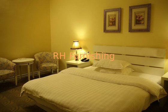 MDF/Melamine Hotel Bedroom Furniture Collection,Standard Room Bed,Nightstand,TV Cabinet,Luaage Rack/Table,Desk supplier