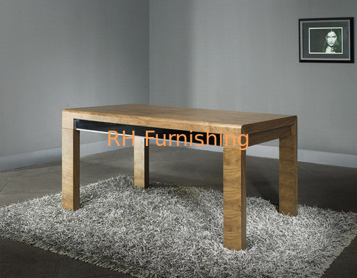 Modern Dining Room Furniture,Walnut Wood/White High Glossy Dining Table supplier