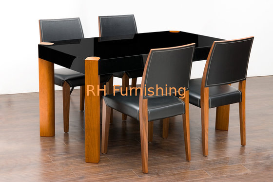 Modern Dining Room Furniture,Walnut Wood Dining Table,Metal/PU Chiars supplier