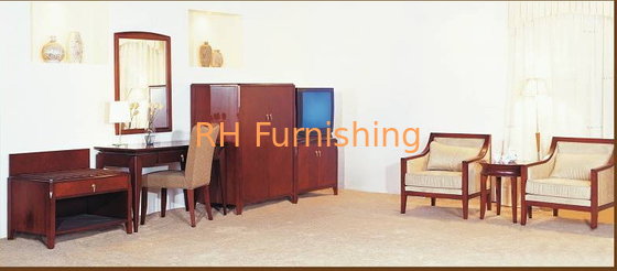 Modern Hotel Furniture in Double Bed Headboard Standard Room Set with Upholstered Sofa set supplier