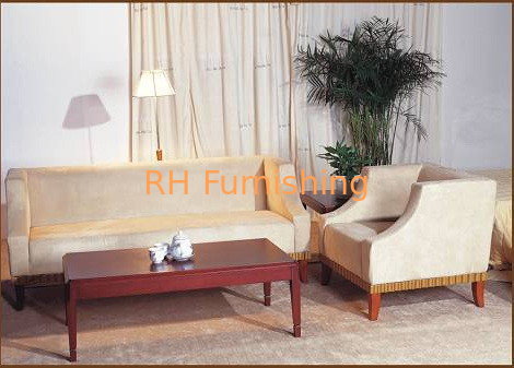Modern Hotel Furniture in Double Bed Headboard Standard Room Set with Upholstered Sofa set supplier