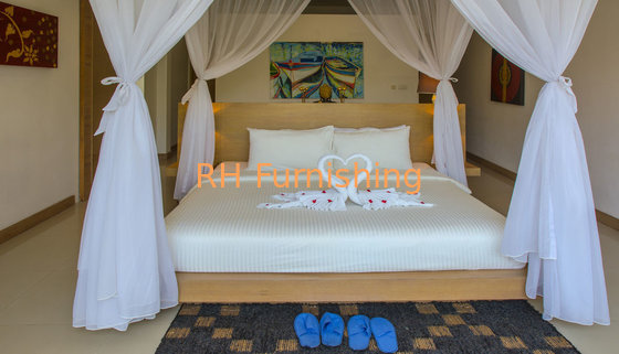 Budget hotel Standard room furniture set by oak beds and Writing desk with Chair supplier