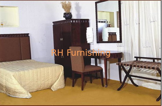 Budget hotel interior fitout furniture Single Bed Headboard with Writing desk tableBO-B002 supplier