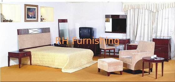 Modern Hotel Furniture Bedroom Set By Cherry headboard Drawer Nightstnad Dresser BO-B001 supplier