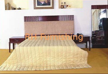 Modern Hotel Furniture Bedroom Set By Cherry headboard Drawer Nightstnad Dresser BO-B001 supplier