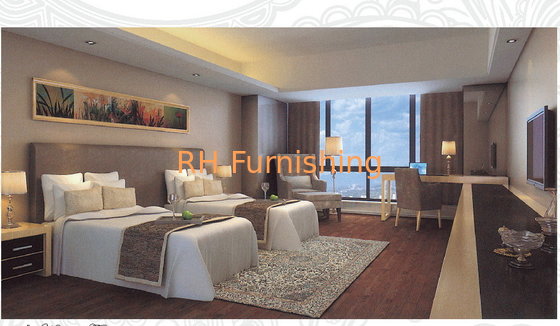 Luxury Hotel Bedroom Furniture,Bed,Upholsterd Pad Headboard,SR-023 supplier
